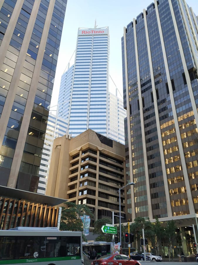 Skyscrapers in Perth City Western Australia Editorial Stock Photo ...