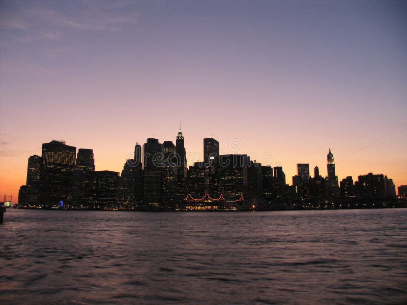 Skyscrapers and Pink Sunset Stock Image - Image of skyscraper, dark ...