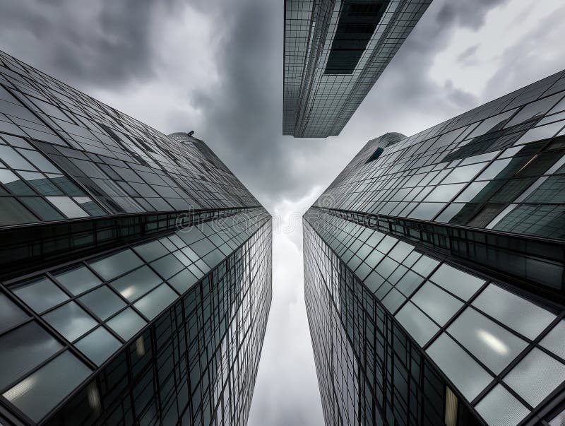 Skyscrapers Reaching for the Sky Stock Image - Image of perspective ...
