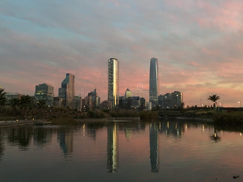 Skyscrapers in Santiago Chile Editorial Stock Photo - Image of ...