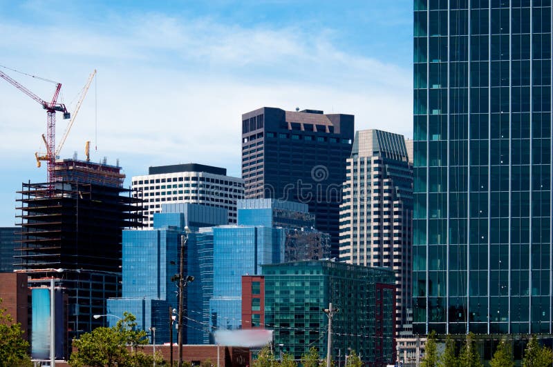 Skyscrapers on the Side of the Sky Stock Image - Image of high, growth ...