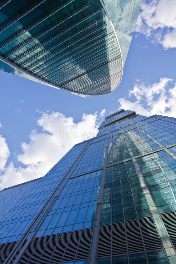 Skyscrapers on Sky Background Stock Image - Image of white, downtown ...