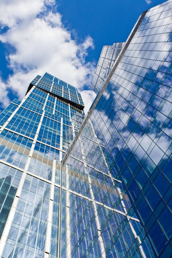 Skyscrapers on Sky Background Stock Photo - Image of perspective ...