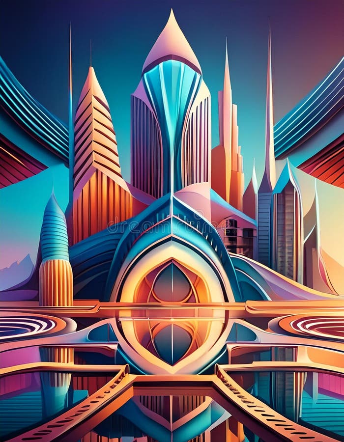Futuristic Metropolis: a Vision of Tomorrow S Cityscape Stock ...