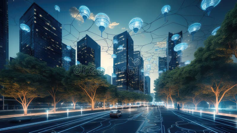 Skyscrapers tech tree stock illustration. Illustration of ...