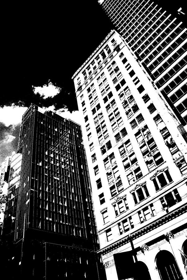 Skyscrapers Towering Over New York Stock Photo - Image of building ...