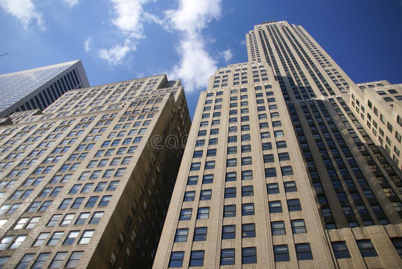 Skyscrapers Towering Over New York Stock Image - Image of highrise ...