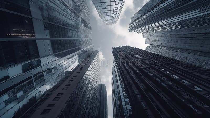 Skyscrapers View from Below. Generative AI Stock Image - Image of ...