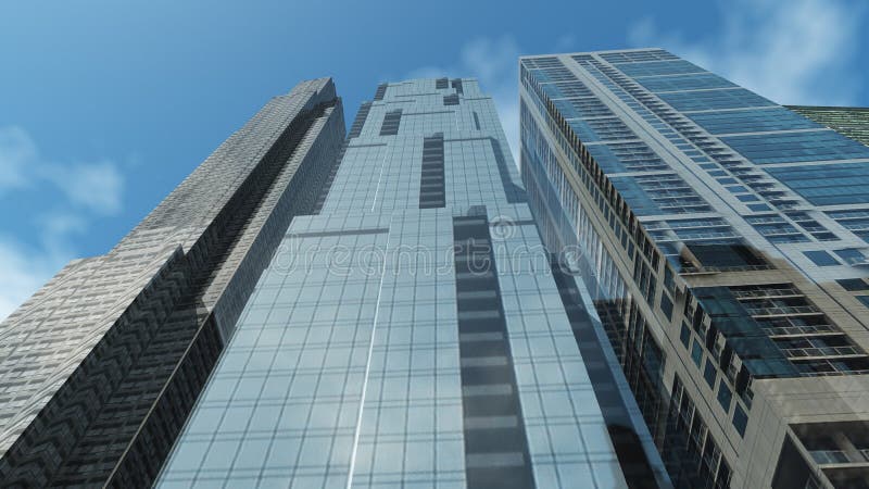 Skyscrapers View from Below. Stock Illustration - Illustration of tower ...
