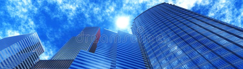 Skyscrapers View from Below. Stock Image - Image of panorama, view ...