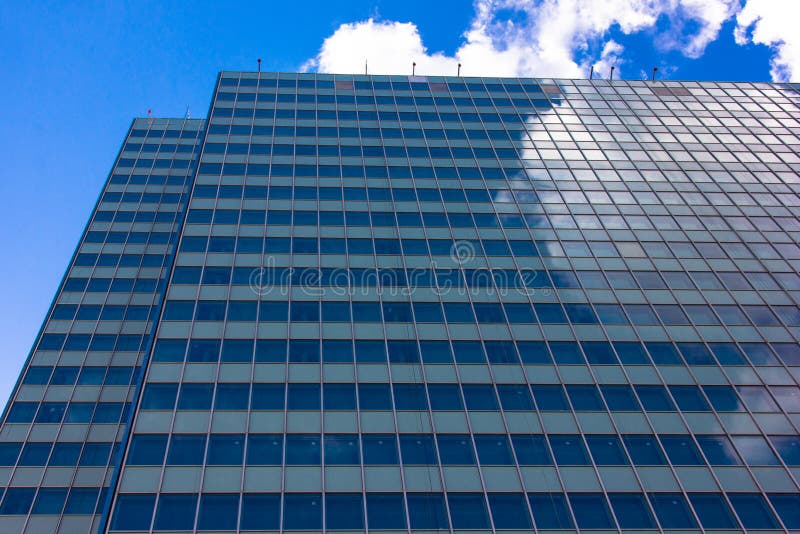 Skyscrapers View with Blue Sky Building Business Concept Reflexion ...