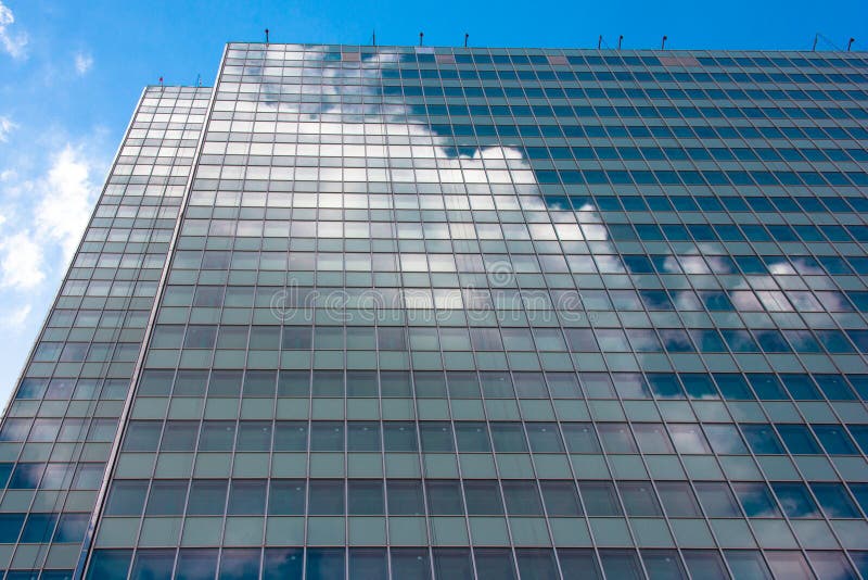 Skyscrapers View with Blue Sky Building Business Concept Reflexion ...