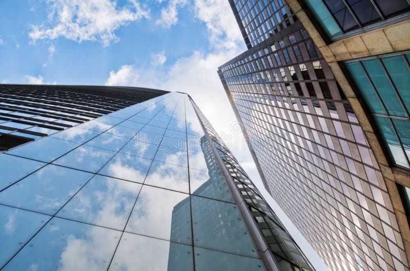 Skyscrapers with Window Reflections Stock Image - Image of office ...