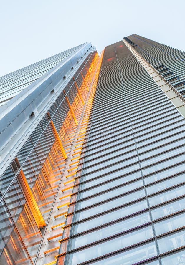 Skyscrapers Windows, Perspective View from Street Level Stock Image ...