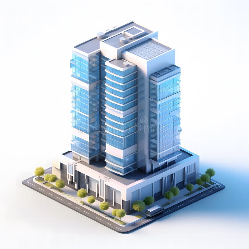 Skyscrapper Building Isometric and 3d Render, Generated AI Stock Photo ...