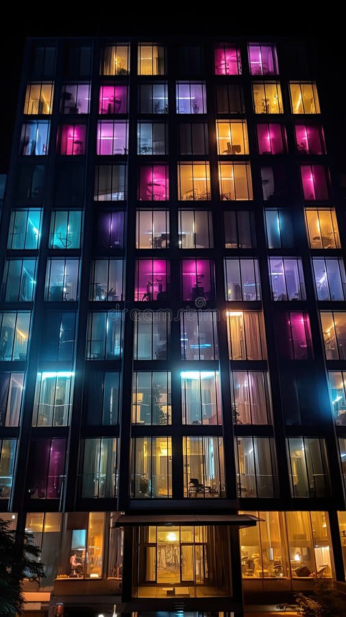 Skysrapers Building Windows, Dark Palette Patterns, Sparse and Simple ...