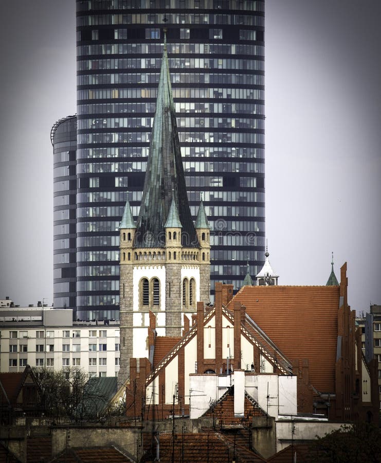 Skytower- Highest Building in Wroclaw, Poland Stock Image - Image of ...