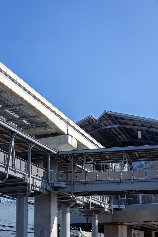 Skytrain Metro Station in Bangkok on Sky Background Stock Photo - Image ...