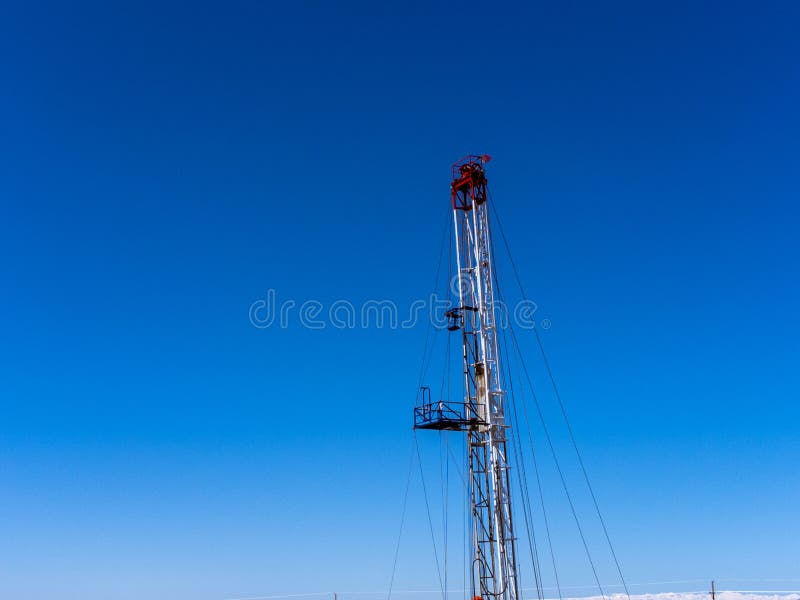 Skyward Elegance: Oil Drill Rig Tower Reaching for the Blue Horizon ...