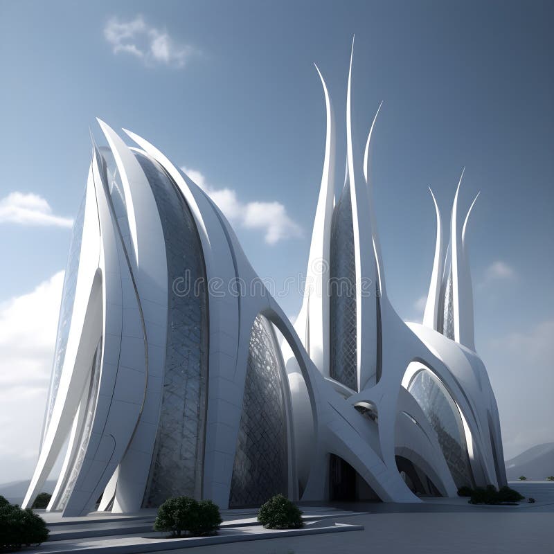 Skyward Ingenuity, a Dynamic 3d View of a Building in the Futuristic ...
