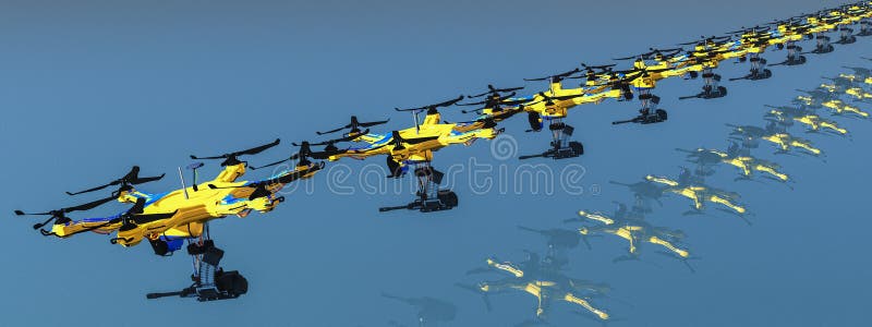 Skyward Squadron: Vibrantly Colored Drones Equipped for Aerial ...