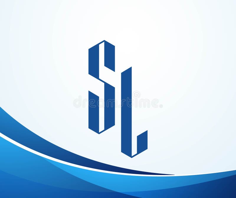 SL Alphabet Letter Logo Design Template Elements Stock Vector ...
