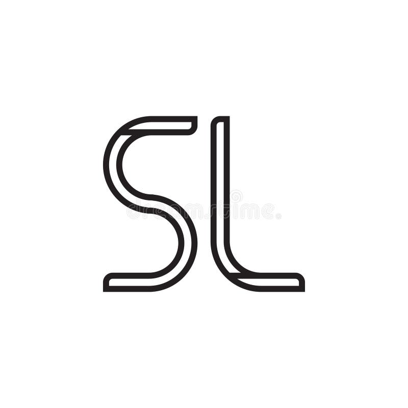 Sl Initial Letter Vector Logo Icon Stock Vector - Illustration of ...