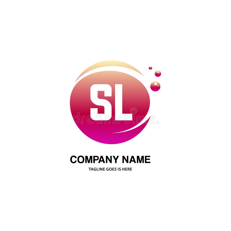SL Initial Logo with Colorful Circle Template Vector Stock Vector ...