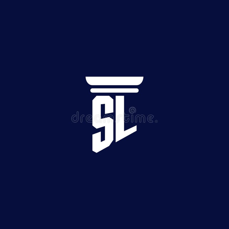 SL Initial Monogram Logo Design for Law Firm Stock Vector - Illustration of initials, consulting ...