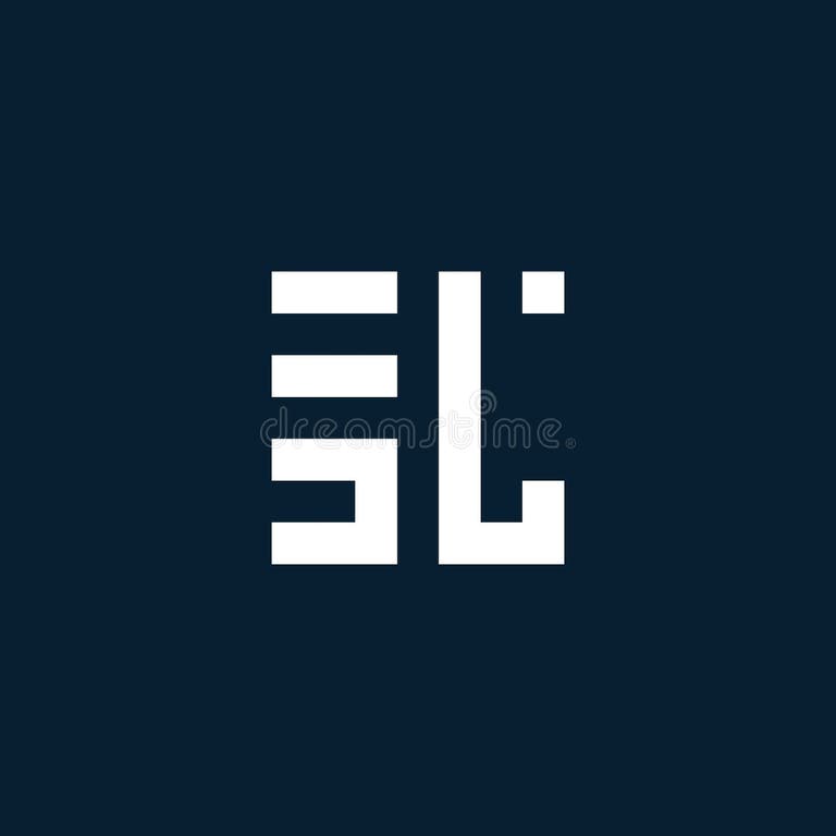 SL Initial Monogram Logo with Geometric Style Stock Illustration ...