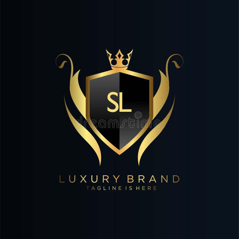 SL Letter Initial with Royal Template.elegant with Crown Logo Vector ...