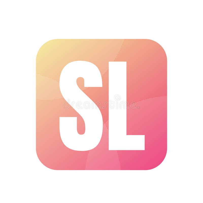 SL Letter Logo Design with Simple Style Stock Vector - Illustration of ...