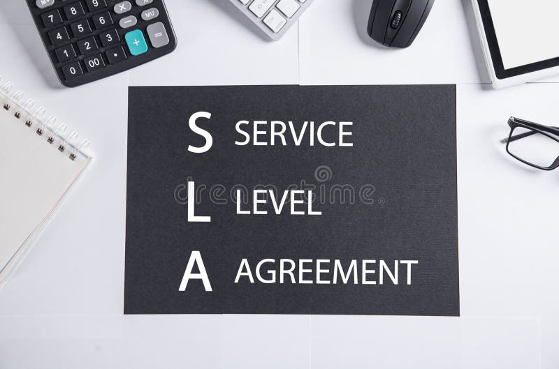 SLA-Service Level Agreement. Business Concept Stock Photo - Image of ...