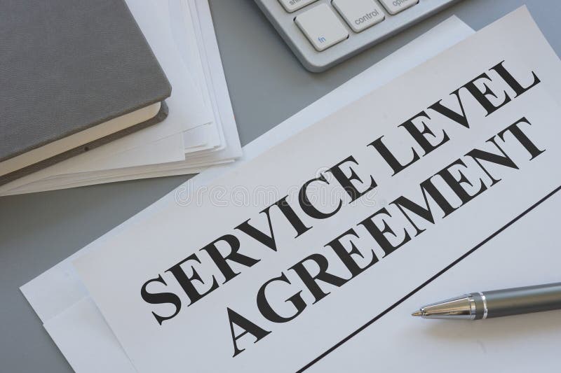 SLA Service Level Agreement is Shown Using the Text in the Document ...
