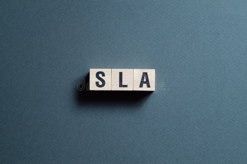 SLA - Service Level Agreement,word Concept on Cubes Stock Image - Image ...