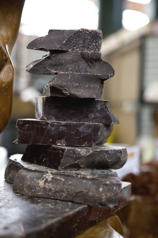 Slab Chocolate Borough Market. Stock Image - Image of pile, chocolate ...