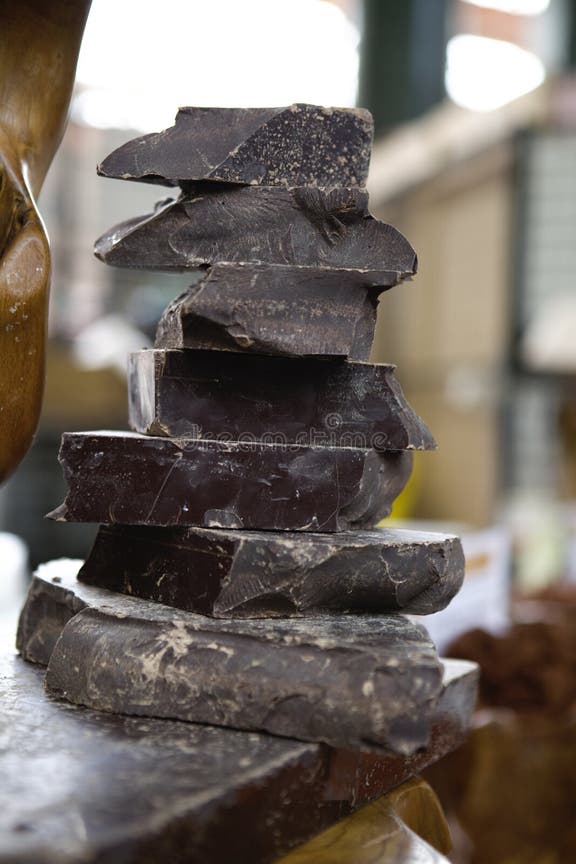 Slab Chocolate Borough Market. Stock Image - Image of pile, chocolate ...