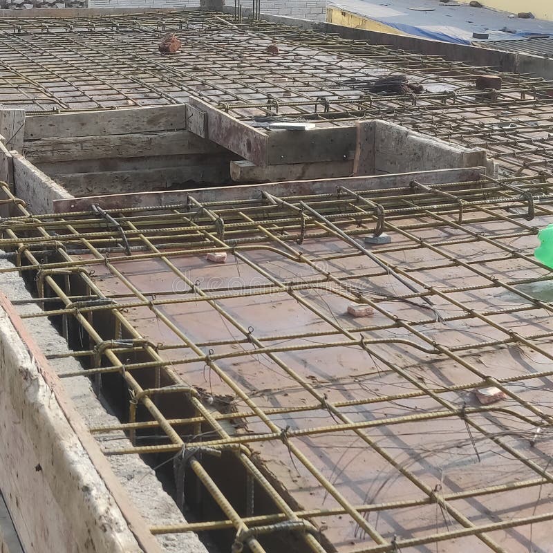 Slab Details & X28;iron Rod Casting& X29;, Mumbai Stock Image - Image ...