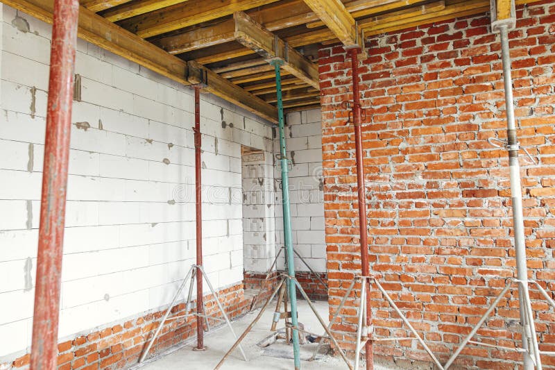 Slab Formwork for Concrete Pouring. Concrete Slab Construction for ...