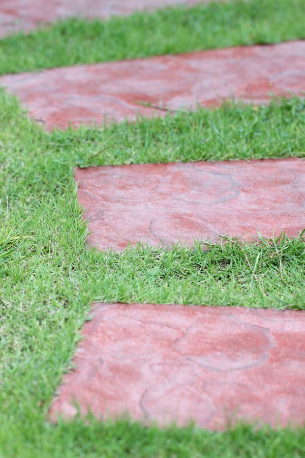 Slab of red stone. stock photo. Image of gardening, garden - 40129864