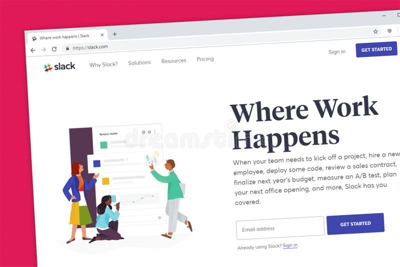 Slack Cloud Based Team Collaboration Tool and Web Platform Website ...