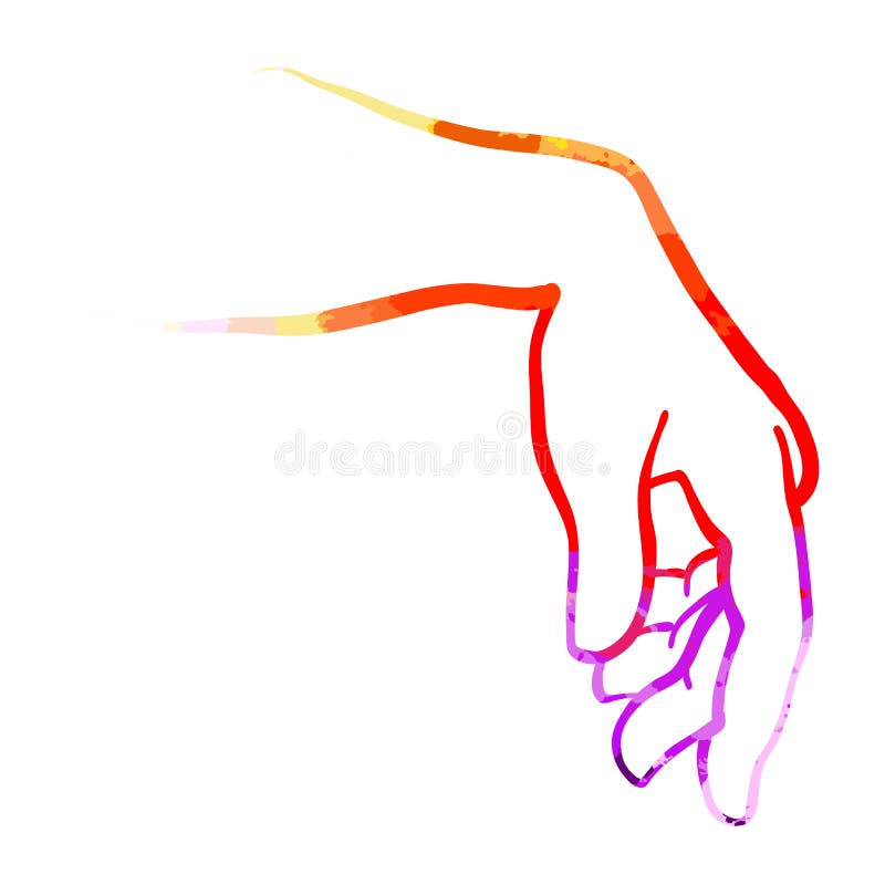 Slack Gesture Colourful Art Stock Vector - Illustration of drawing ...