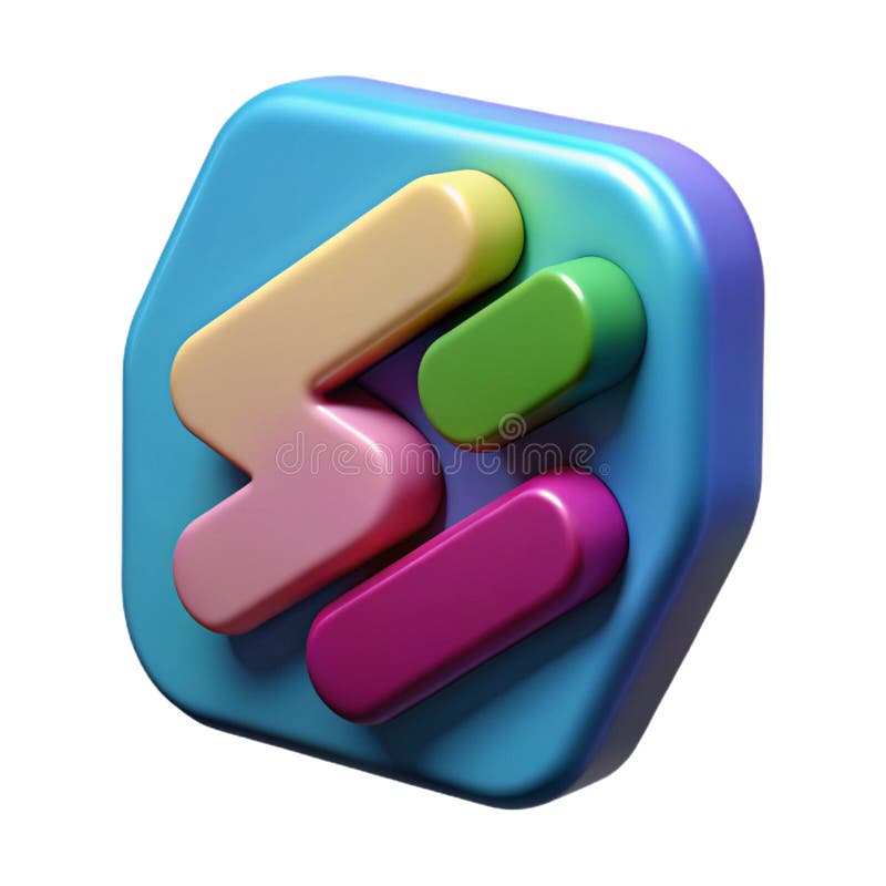 Slack-1 Logo 3D Icon stock illustration. Illustration of slack - 359290460