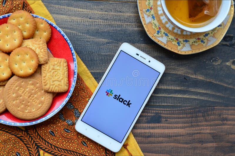 Slack on Smartphone, Popular Brand in the World Editorial Photo - Image ...