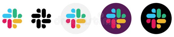 Slack vector logos set editorial image. Illustration of collaboration ...