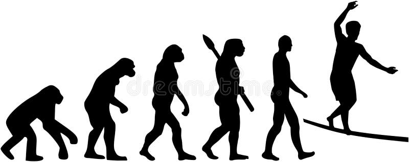 Slackline evolution stock vector. Illustration of sport - 106170285