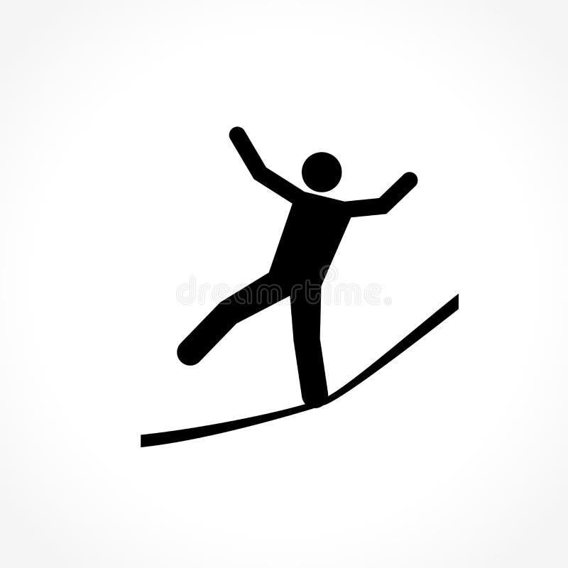 Slackline icon stock vector. Illustration of freestyle - 107497153