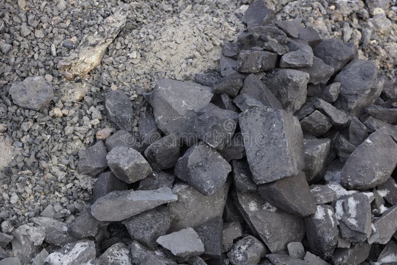 Coal Stones Black-gray Color Texture Background. Stock Image - Image of ...