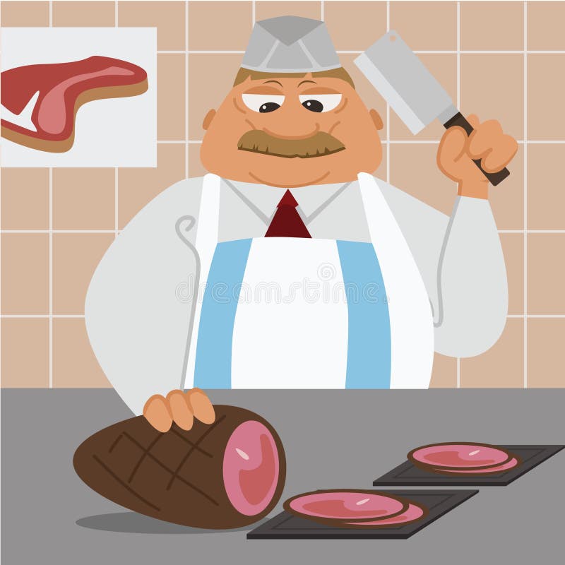 Slager vector illustratie. Illustration of stuk, illustratie - 19929608