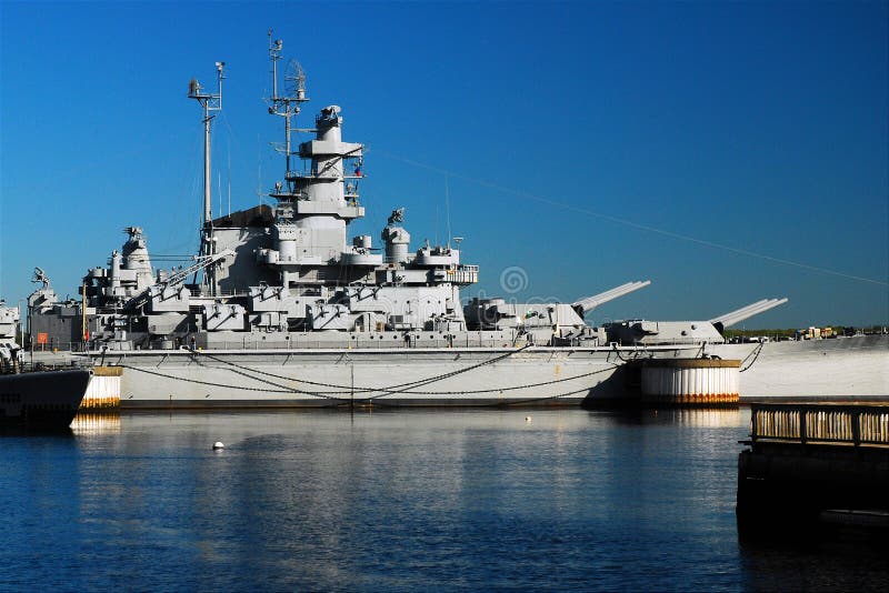 Slagschip USS Massacusetts redactionele stock afbeelding. Image of ...